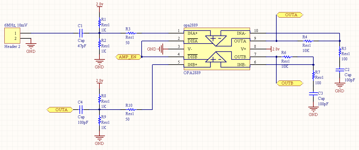 Opa2889 Output Voltage Swing And Noise Trouble Amplifiers Forum Amplifiers Ti E2e Support