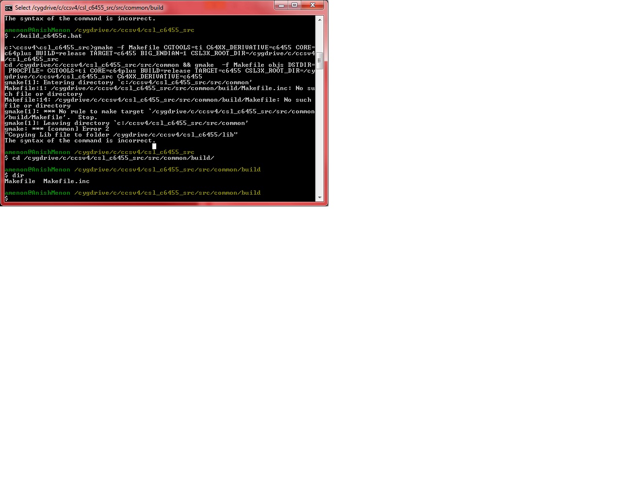 Problem Building Tms320c6455 Cslchip Support Library Processors Forum Processors Ti E2e