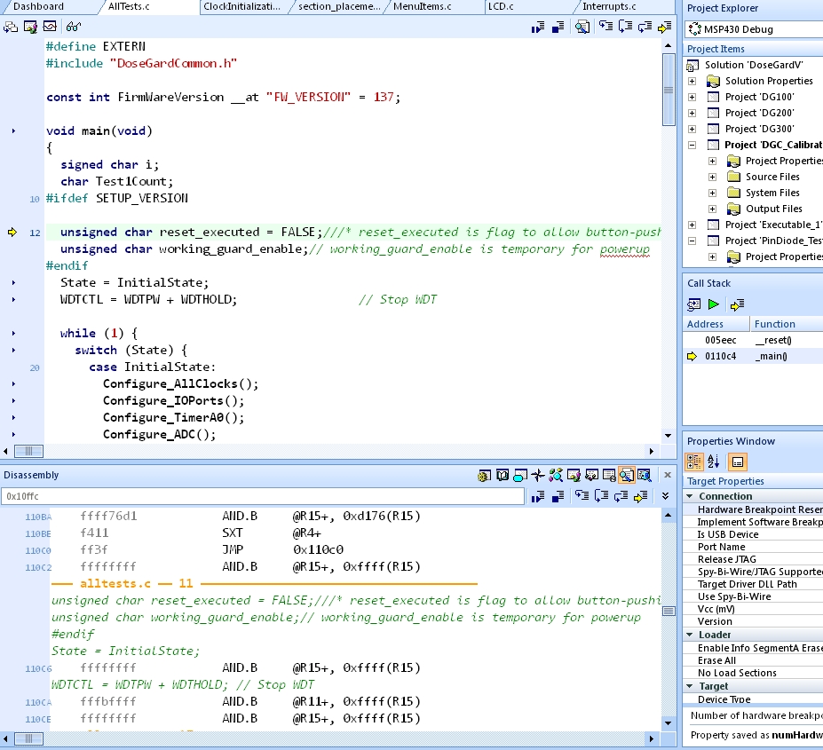 Debug Problem Msp Low Power Microcontroller Forum Msp Low Power Microcontrollers Ti E2e