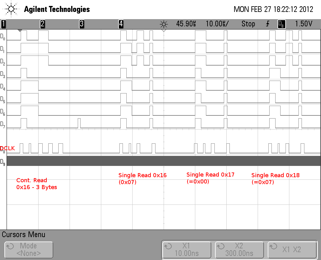 Problem With Continuous Read In Parallel Mode Other Wireless Technologies Forum Other