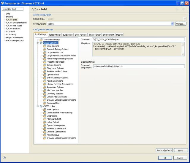 How to configure CSL on CCS v4.2.4 using C6713 - Code Composer Studio forum - Code Composer ...