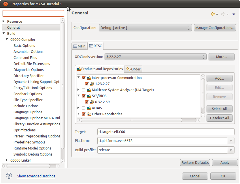 MCSA Tutorial Build Errors with CCSv5.1 M6 - Code Composer Studio forum - Code Composer Studio™︎ ...