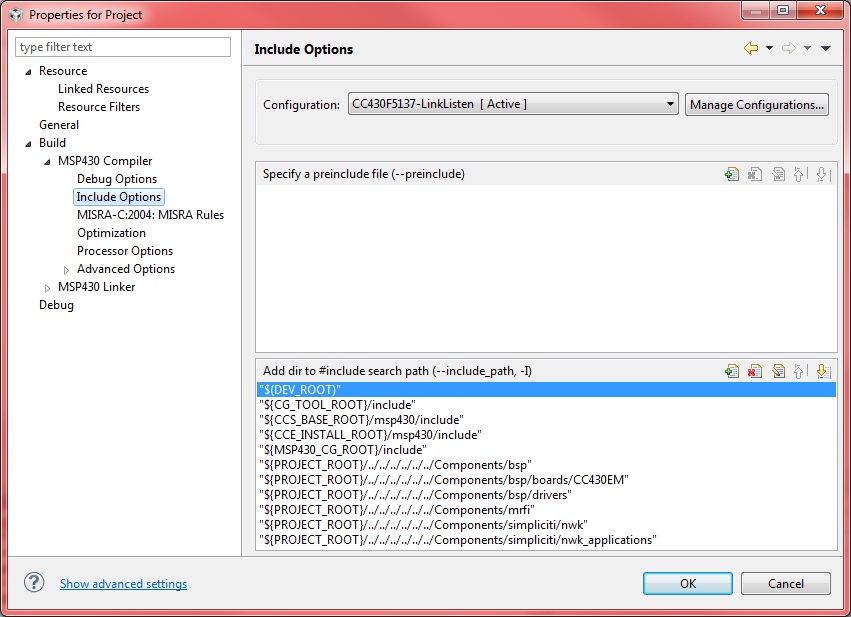 Migrating SimplicitI project from CCSv4 to CCSv5 - Code Composer Studio forum - Code Composer ...