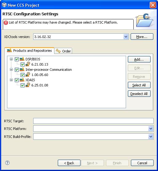 RTSC Config Winodow not functioning properly? - Code Composer Studio forum - Code Composer ...
