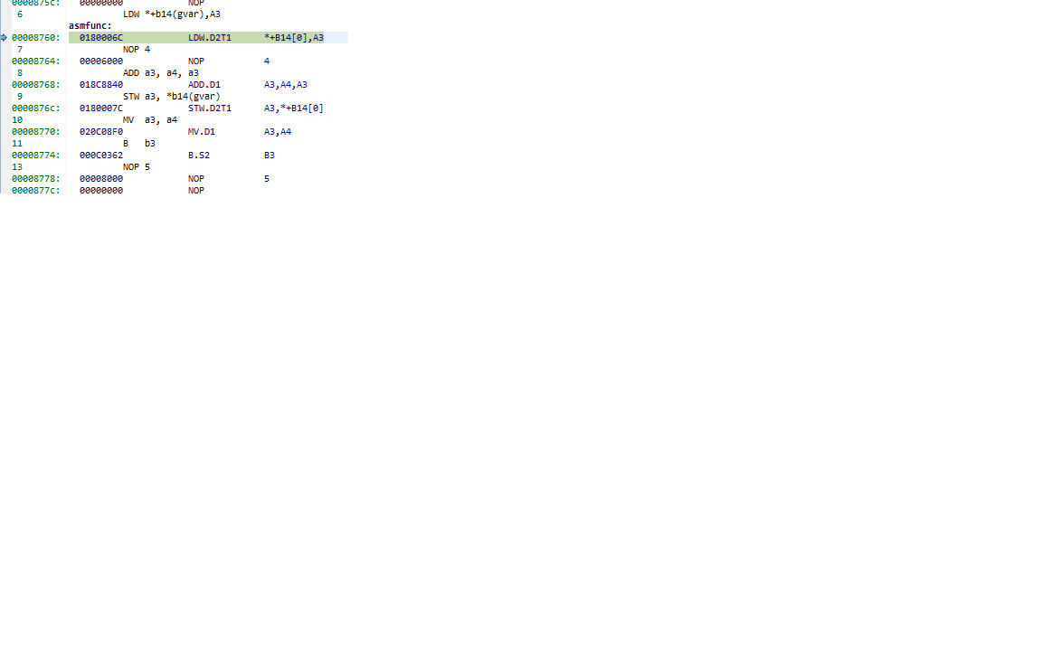 Question About Asm Called By C Processors Forum Processors Ti E2e Support Forums