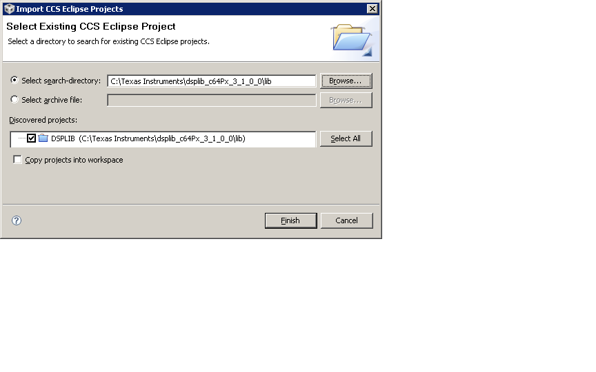Problem building DSPLIB c64px 3.1.0.0 - Code Composer Studio forum - Code Composer Studio™︎ - TI ...