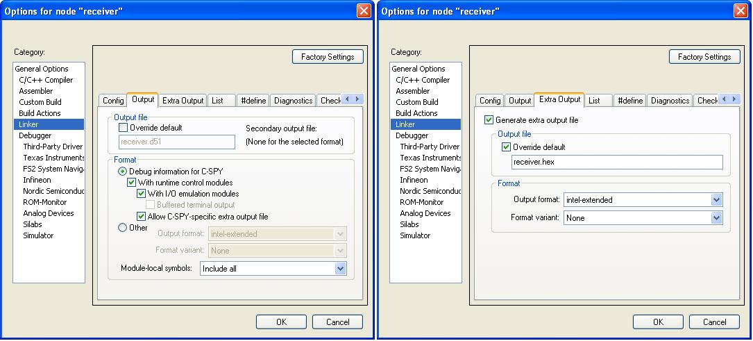 Generate Extra Output File Hex Zigbee And Thread Forum Zigbee And Thread Ti E2e Support Forums
