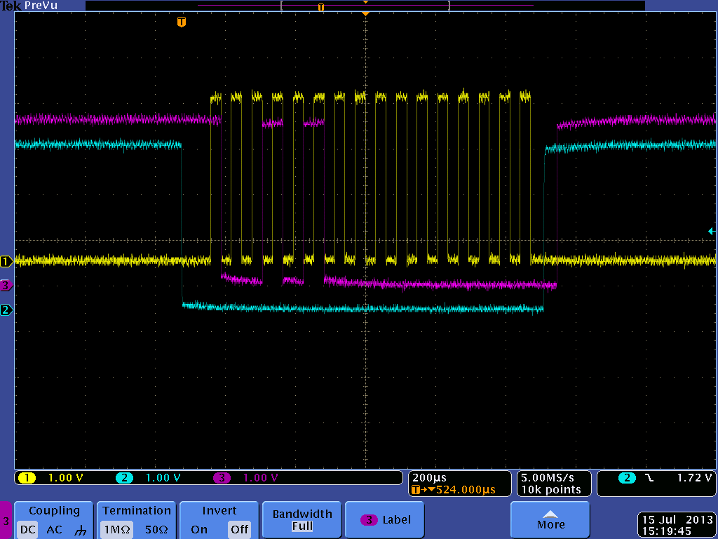 Msp430f2012 Verifying Acceptable Usi Spi Write Reg Waveform Msp Low Power Microcontroller