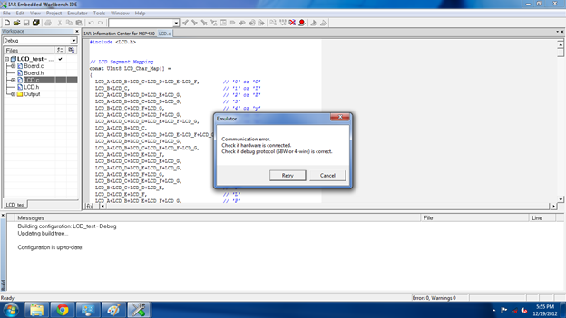 Communication Error Msp Low Power Microcontroller Forum Msp Low Power Microcontrollers Ti