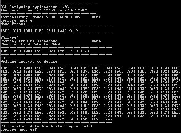 Msp430 Bslscripter Communication Error Msp Low Power Microcontroller Forum Msp Low Power