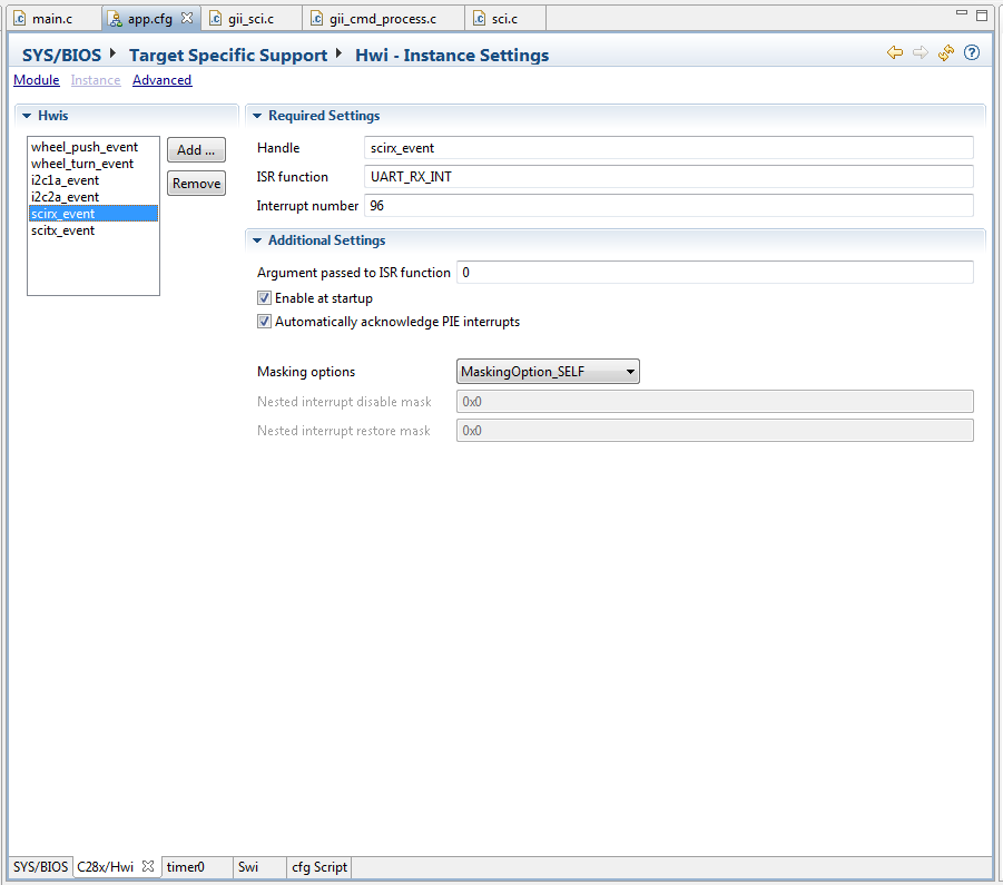 Using SCI on TMS320F28027 with sysbios and FIFO's - C2000 microcontrollers forum - C2000™︎ ...