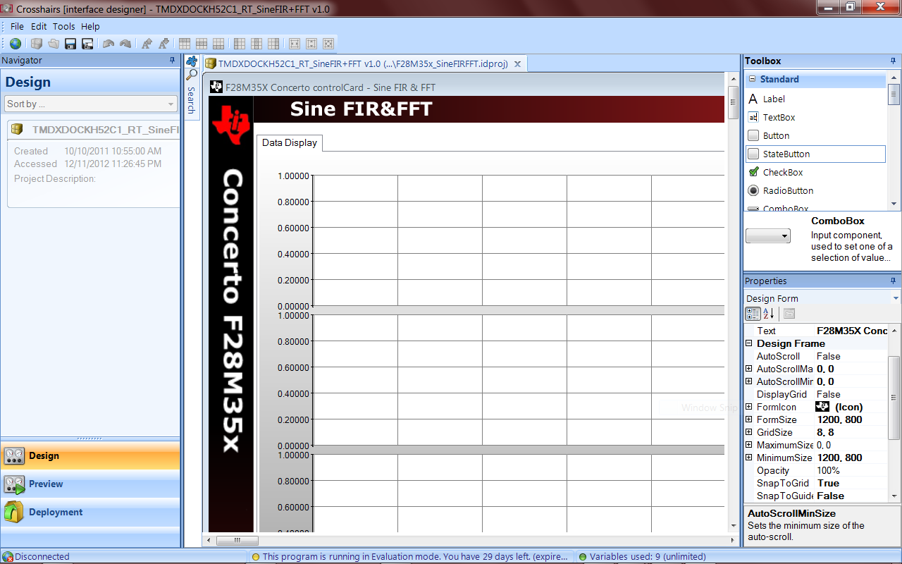 Cannot Run Sine Fft Gui Example On The Concerto Control Card C2000 Microcontrollers Forum
