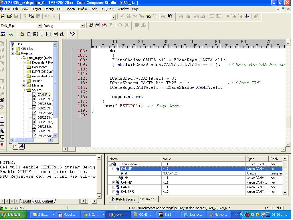 Tms320f28335 Canb Can Not Transmit Any Frame Of Data C2000 Microcontrollers Forum C2000™︎