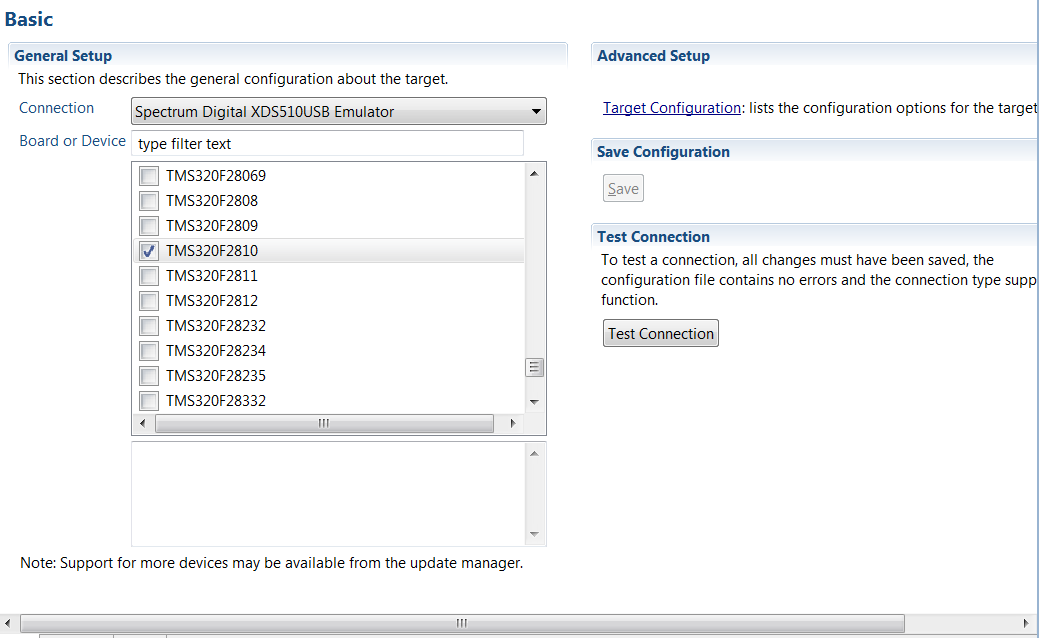 can't "Connect Target" for TMS320F2810 target, in CCS V5.1 - Code Composer Studio forum - Code ...