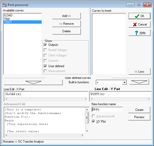 Use The Tina Ti Post Processor To Plot A Voltage Against A Current Simulation Hardware