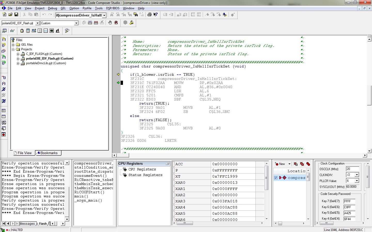 Problem detected with TMS320C2000 C/C++ Compiler with structure members bit addressed using a ...
