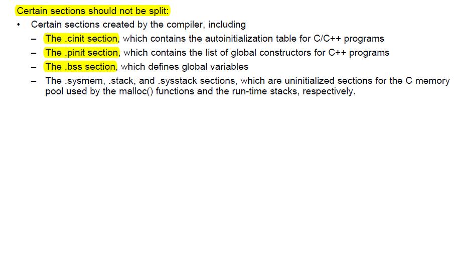 C5000 Compiler Linker Is It Possible To Link Cinit And Bss Tables From Different Modules