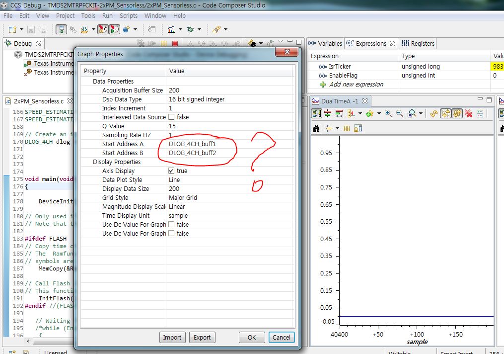 Graph doesn't work in 2xPM_Sensorless project. - C2000 microcontrollers forum - C2000™︎ ...