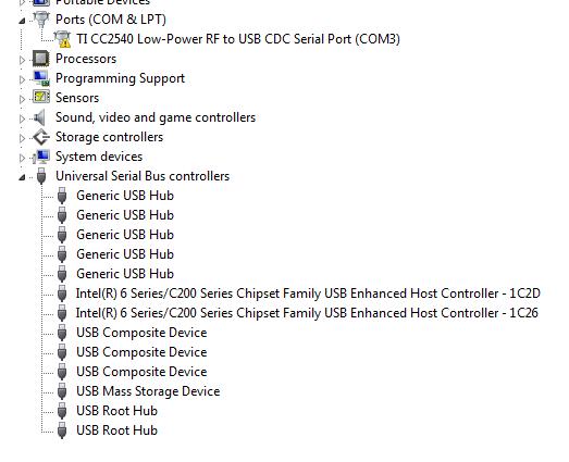 Windows 7 Ti Cc2540 Low Power Serial Port This Device Cannot
