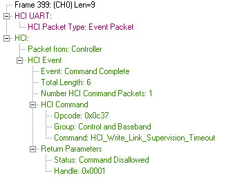 CC2564 HCI Write Link Supervision Timeout Command Disallowed - Bluetooth forum - Bluetooth®︎ ...
