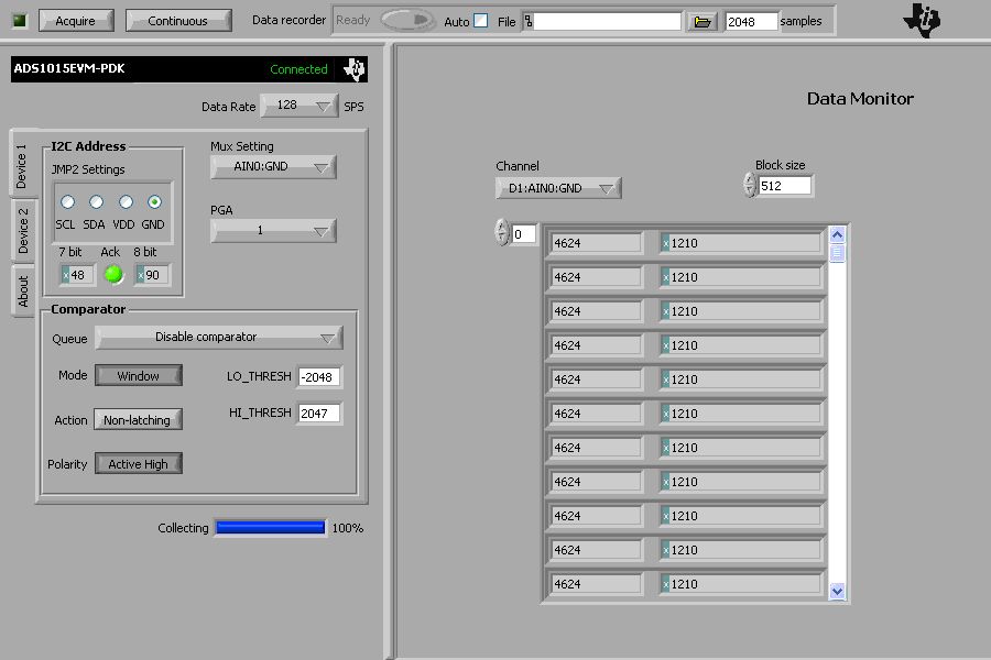 Adcpro Data Monitor Window Test Data Converters Forum Data Converters Ti E2e Support Forums