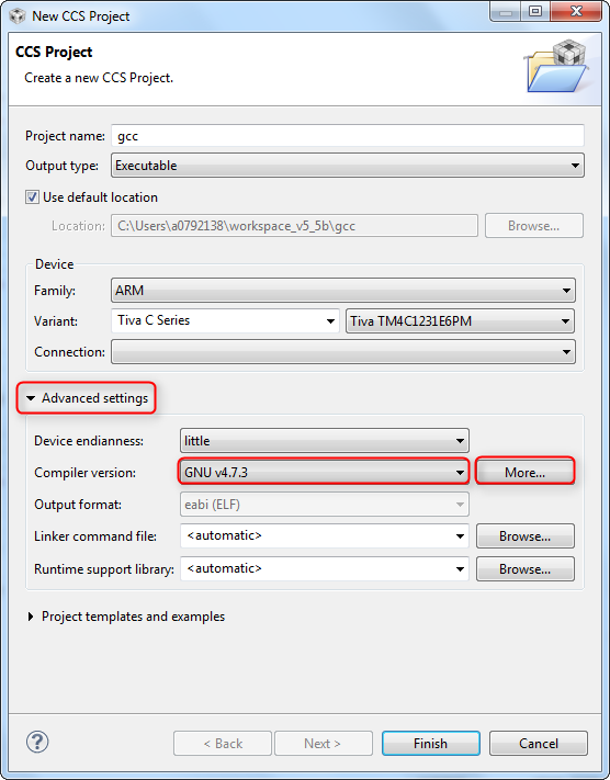 Gcc compiler in code composer studio - Code Composer Studio forum - Code Composer Studio™︎ - TI ...