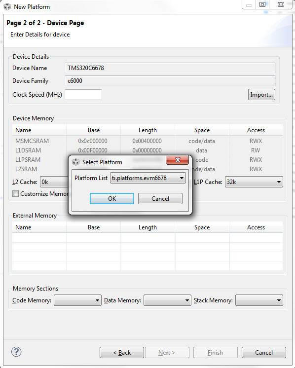 DSP/BIOS memory map - Code Composer Studio forum - Code Composer Studio™︎ - TI E2E support forums