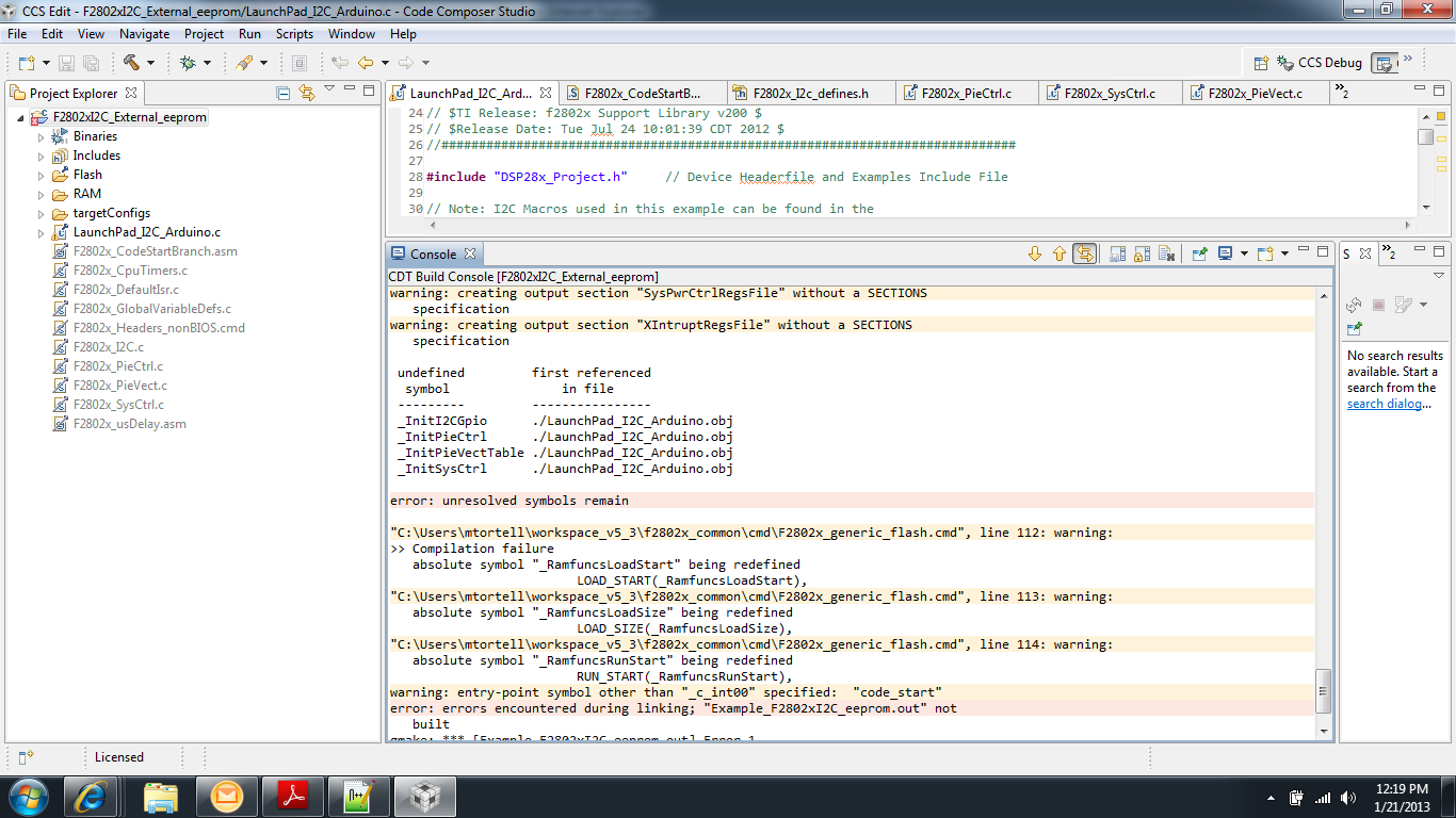 Project doen't build additional files for FLASH - C2000 microcontrollers forum - C2000™︎ ...