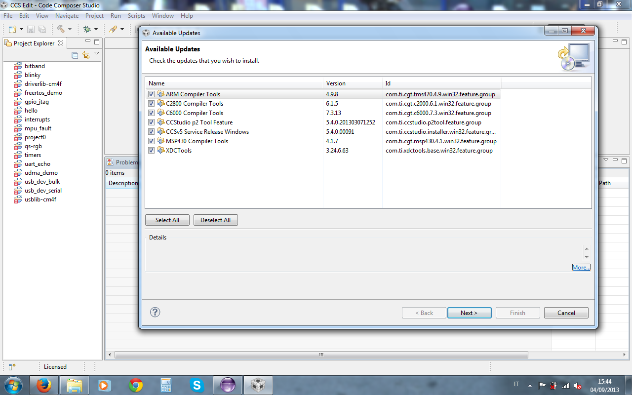 adding stellaris to ccs 5.1 - Code Composer Studio forum - Code Composer Studio™︎ - TI E2E ...