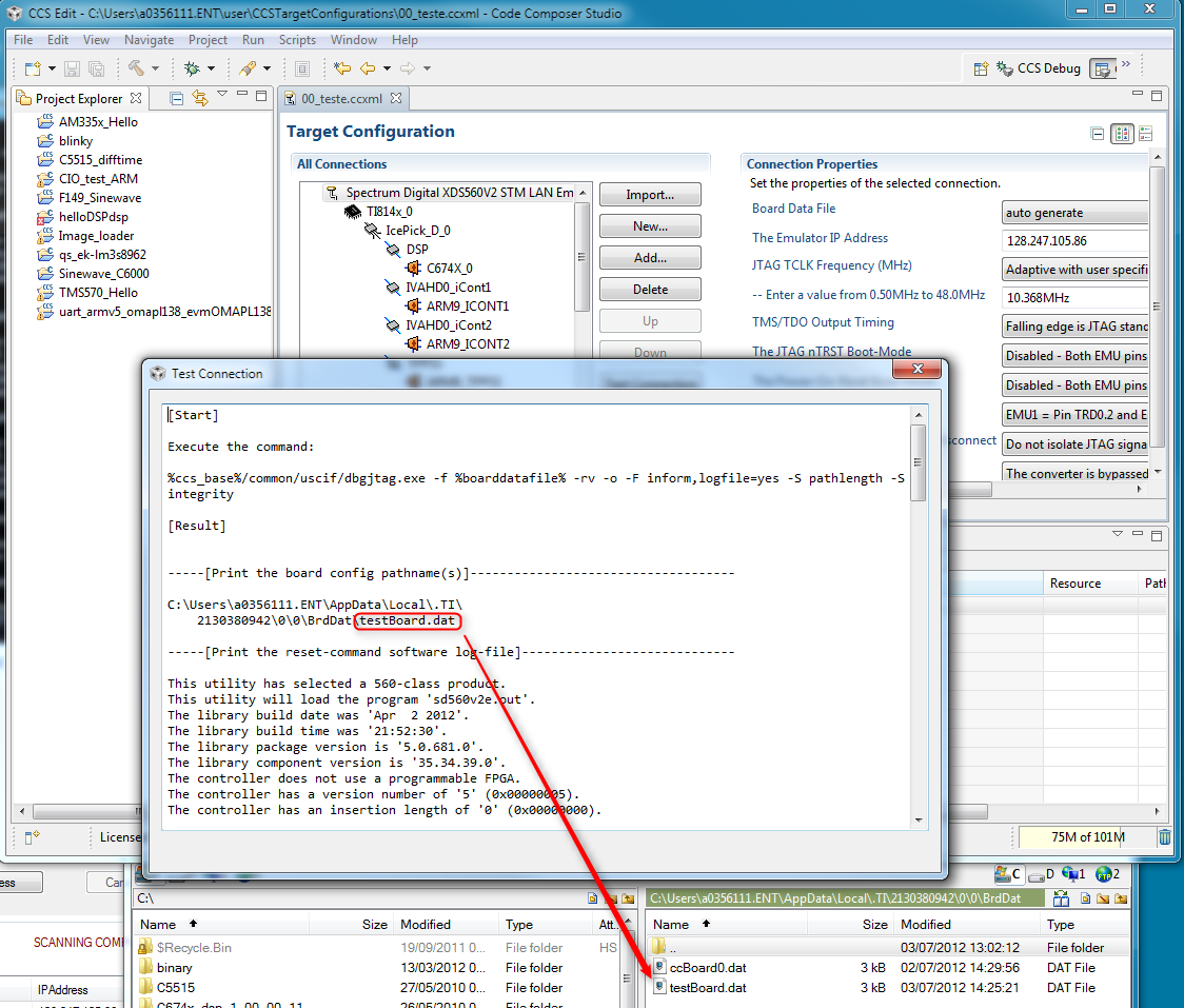 XDS560V2 STM LAN Emulator, Target T1814x. Connection issues. - Code Composer Studio forum - Code ...