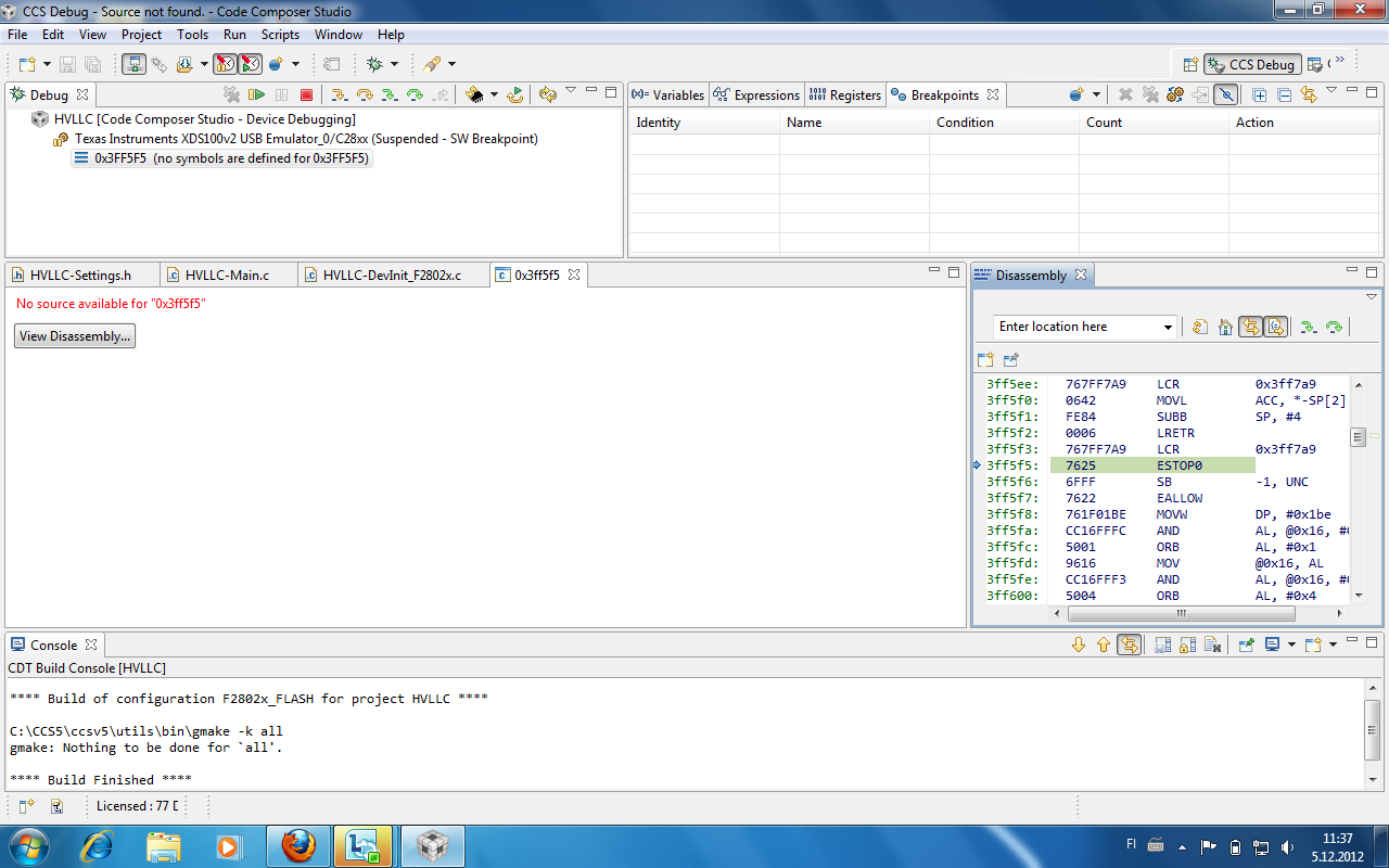 F28027 - data verification error during flashing - Code Composer Studio forum - Code Composer ...