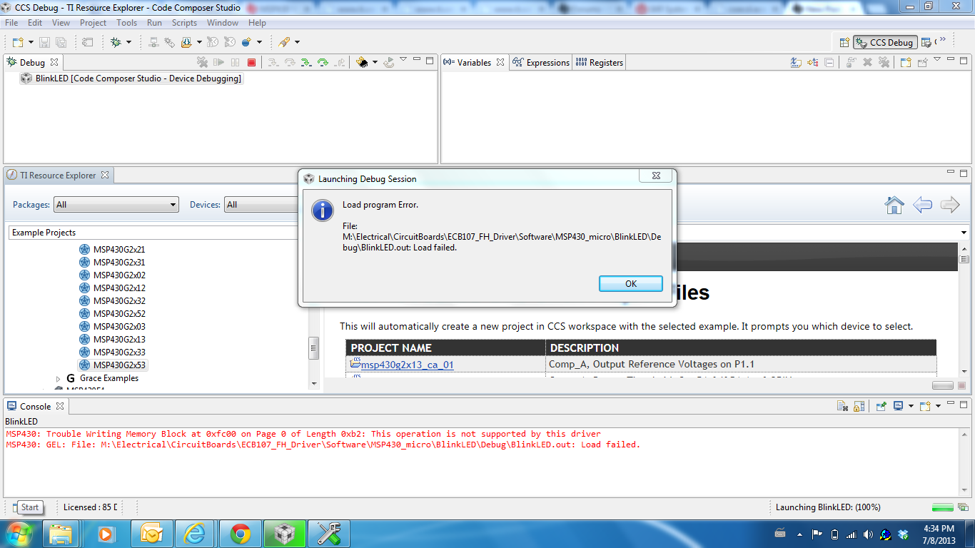 Cant Get Code Composer To Work With Msp Fet430uif Code Composer