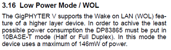 DP83865 WOL function - Interface forum - Interface - TI E2E support forums