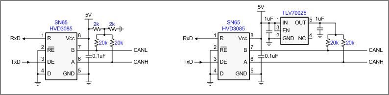 using CANbus transceiver for RS485 - Interface forum - Interface - TI E2E support forums