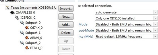 Connect To Evm L138 With Errors Using Xds100v2 Processors Forum Processors Ti E2e Support