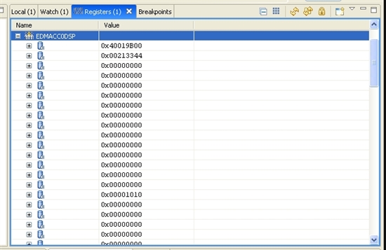 CCS4 EDMA Registers display - Code Composer Studio forum - Code Composer Studio™︎ - TI E2E ...
