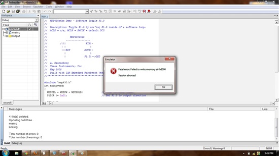 Urgent!!!!! Problem while debugging in MSP430F6638 chip using MSP-FET430UIF USB - MSP low-power ...