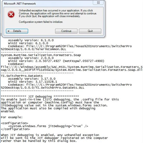 Recent .net improvement breaks Switcher Pro DeskTop - Simulation, hardware & system design tools ...