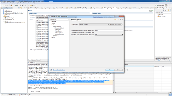 Where is the link output format controled? - Code Composer Studio forum - Code Composer Studio™︎ ...