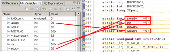 Declared variables are not created - Code Composer Studio forum - Code Composer Studio™︎ - TI ...
