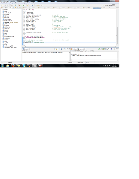 Viewing UART output in console - Code Composer Studio forum - Code Composer Studio™︎ - TI E2E ...