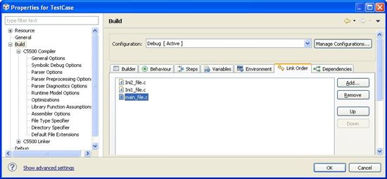 Project migraton from CCS3.1 to CCS5: link order is not taking effect - Code Composer Studio ...