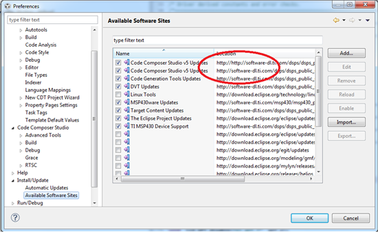Ccs V521 Problem With Contacting Software Sites Code Composer