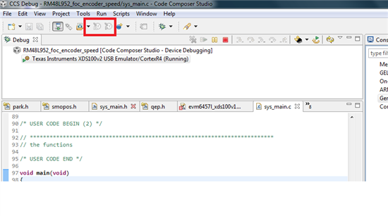 enable the real time mode - Code Composer Studio forum - Code Composer Studio™︎ - TI E2E support ...