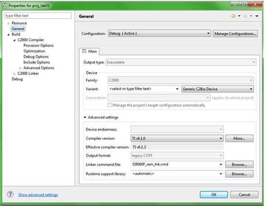 Tms320f28069m Example Project Build Issue C2000 Microcontrollers Forum C2000™︎