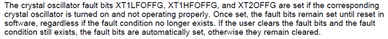 Oscillator Fault What Constitutes Fault Msp Low Power Microcontroller Forum Msp Low Power