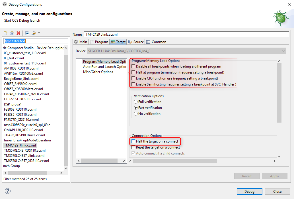 CCS TMS570LS3137 CCS Debugger Attach To Running Target No Halt