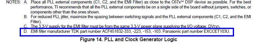 About EMI Filter for C6713 PLL - Processors forum - Processors - TI E2E support forums