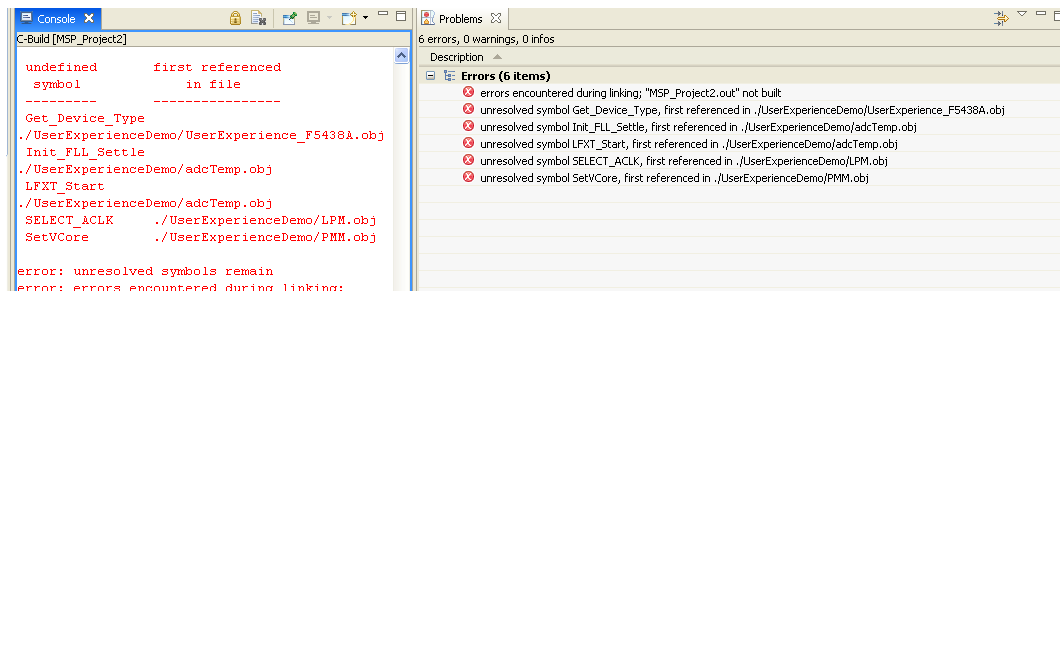 Unresolved Symbol in MSP430F5438a - MSP low-power microcontroller forum - MSP low-power ...