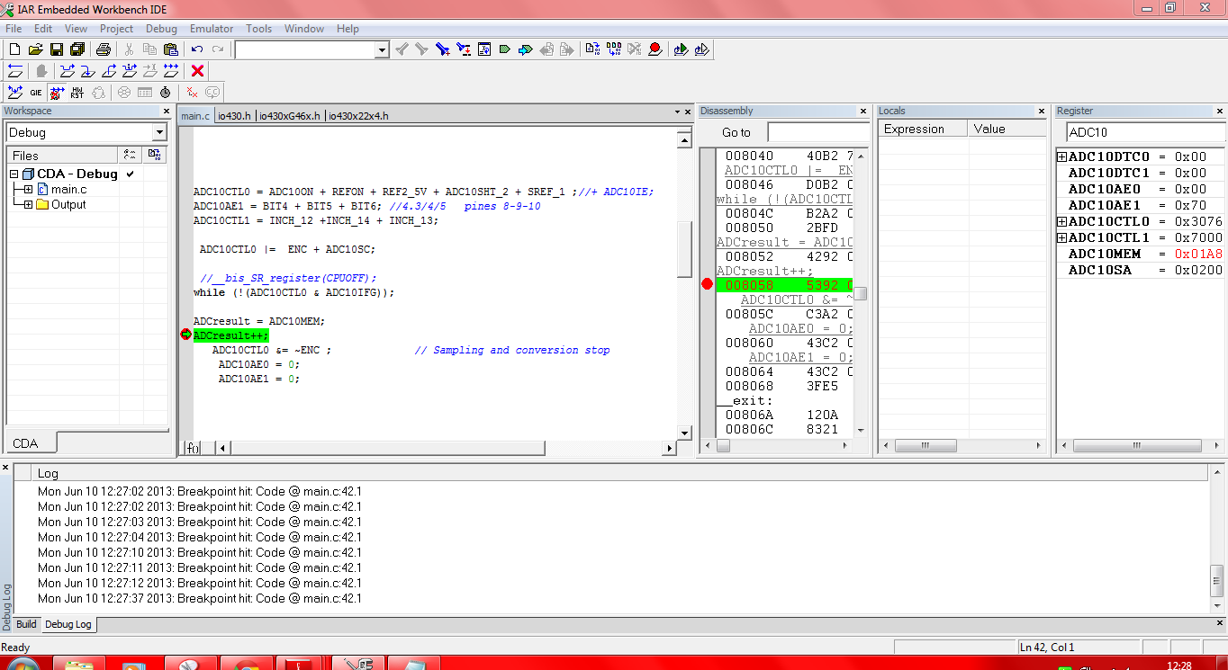 MSP430F2274 OA conected to ADC10 - MSP low-power microcontroller forum ...